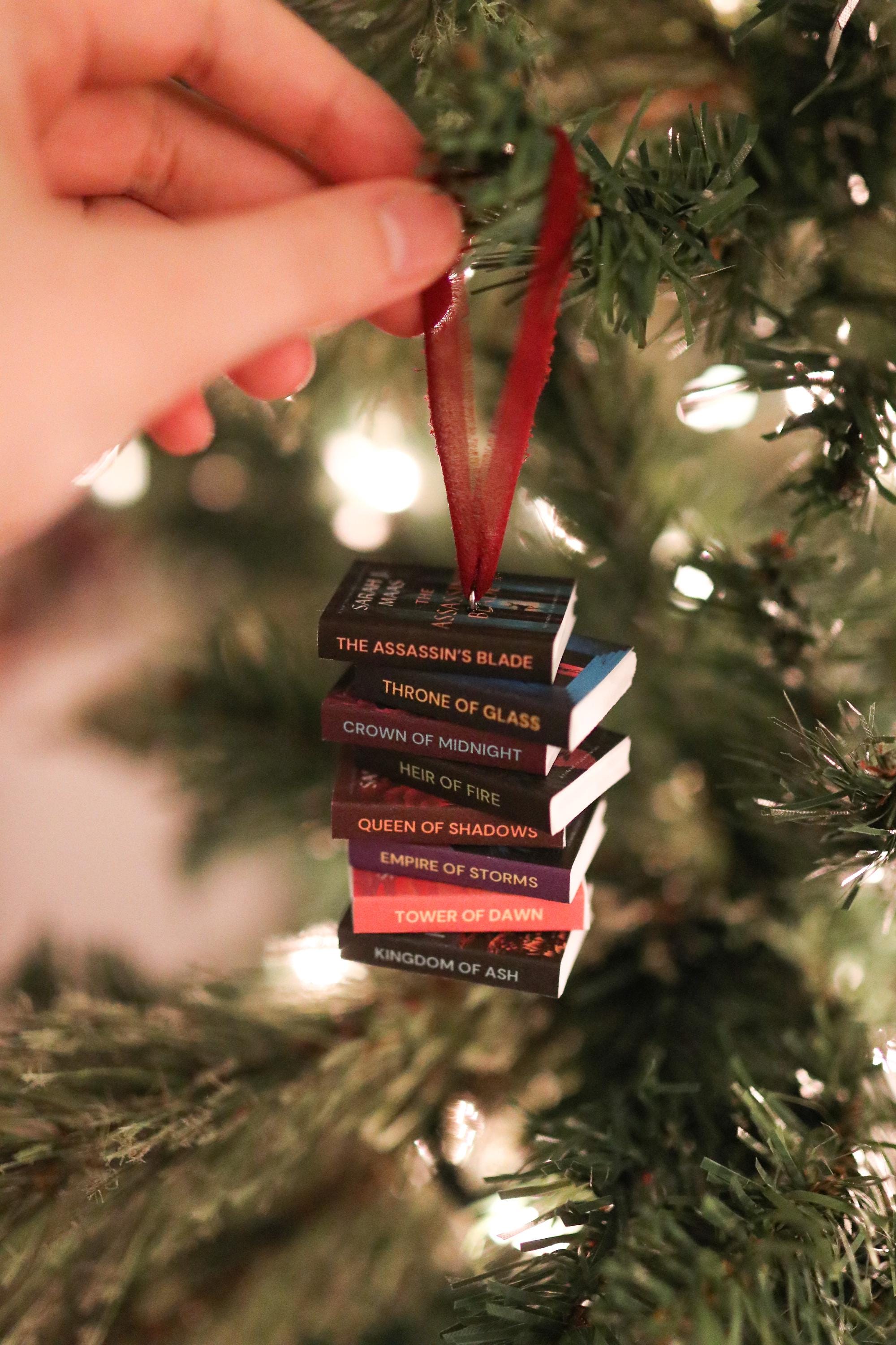 TOG Mini Book Stack Ornament | Handmade Christmas Fantasy a Throne of ...