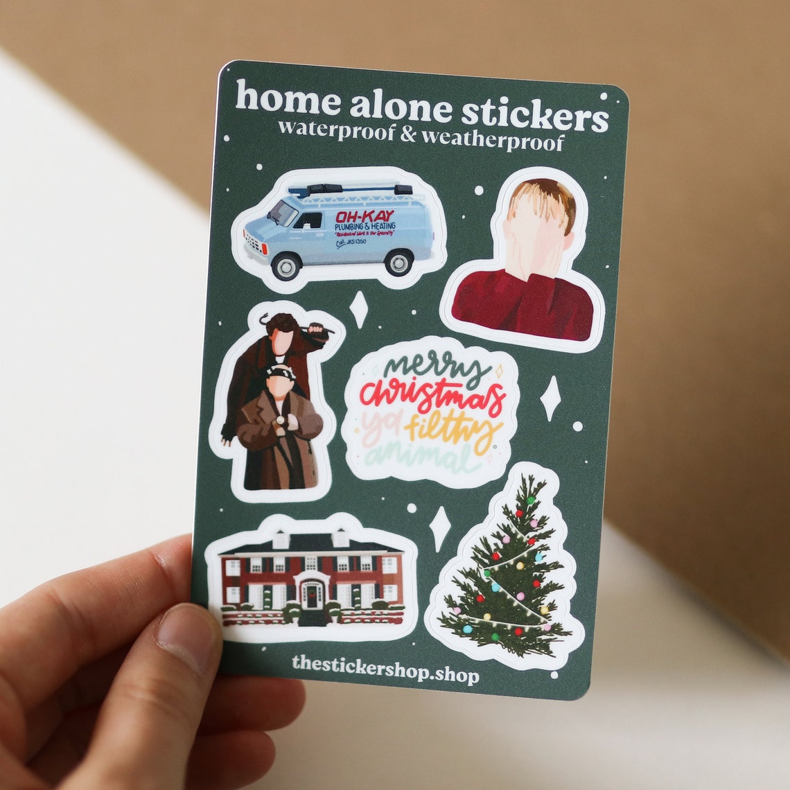 Mini Home Alone Inspired Stickers | Waterproof, Gift Idea, Home Alone ...