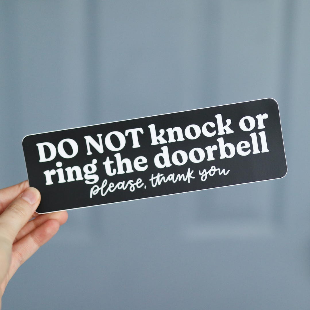 Don't Knock Door Sticker | Cute, Trendy, Aesthetic Sticker Weather ...