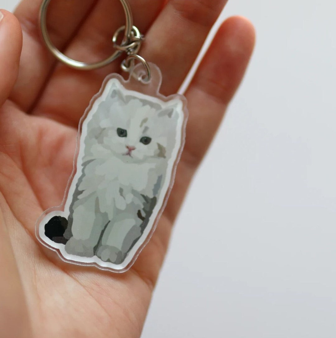 Kitten Acrylic Keychain Accessories, Cute Kitten Gift, Gift Idea ...