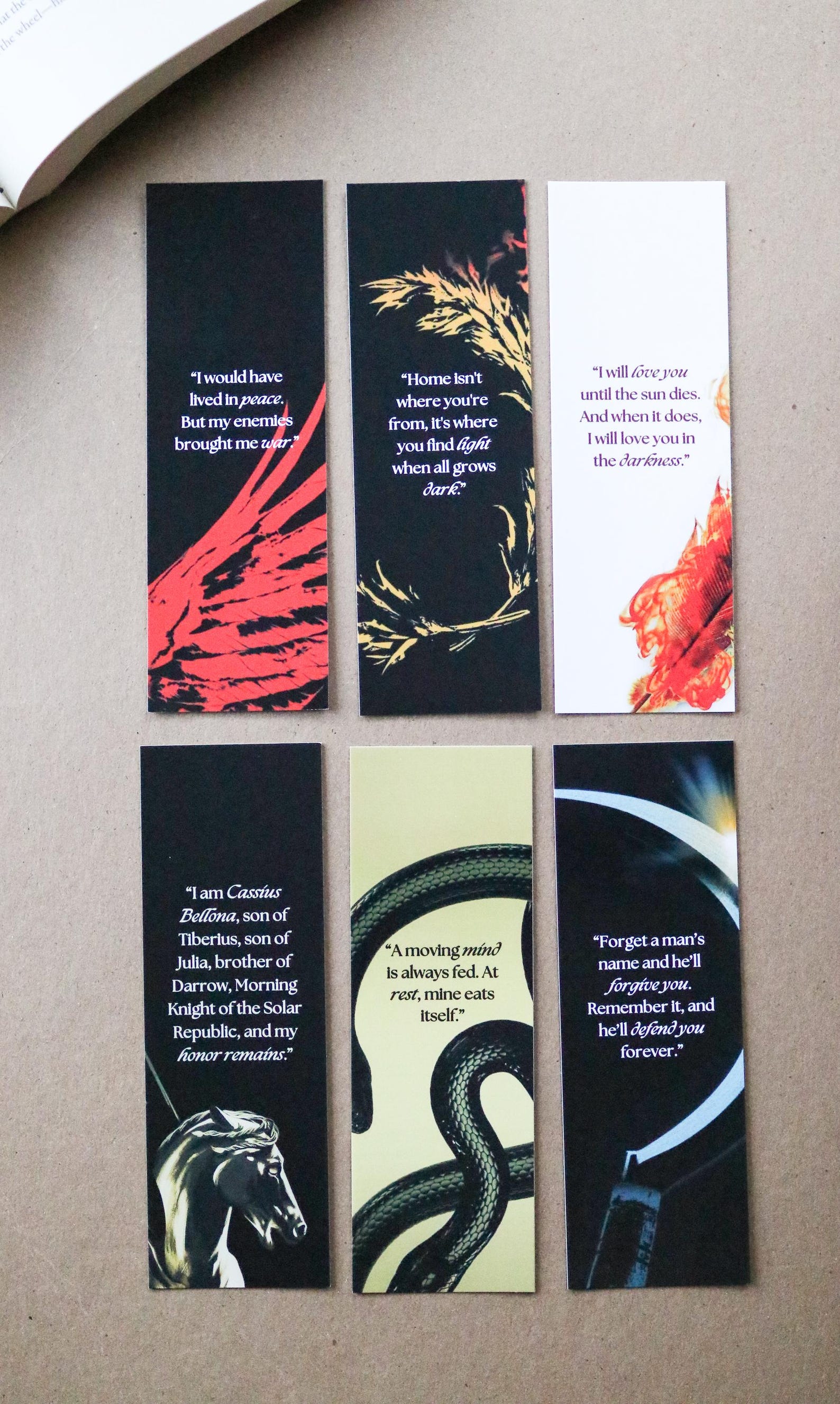 Red Rising Saga Inspired Bookmarks | (set of 6) Reading Tracker Tiny ...
