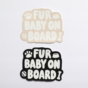 Fur Baby on Board Bumper Sticker | Car Decal Sticker, Dog, Pet, Puppy ...