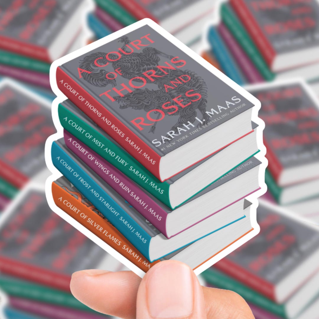 ACOTAR Book Stack Sticker | Decal Planner Water Bottle Waterproof ...