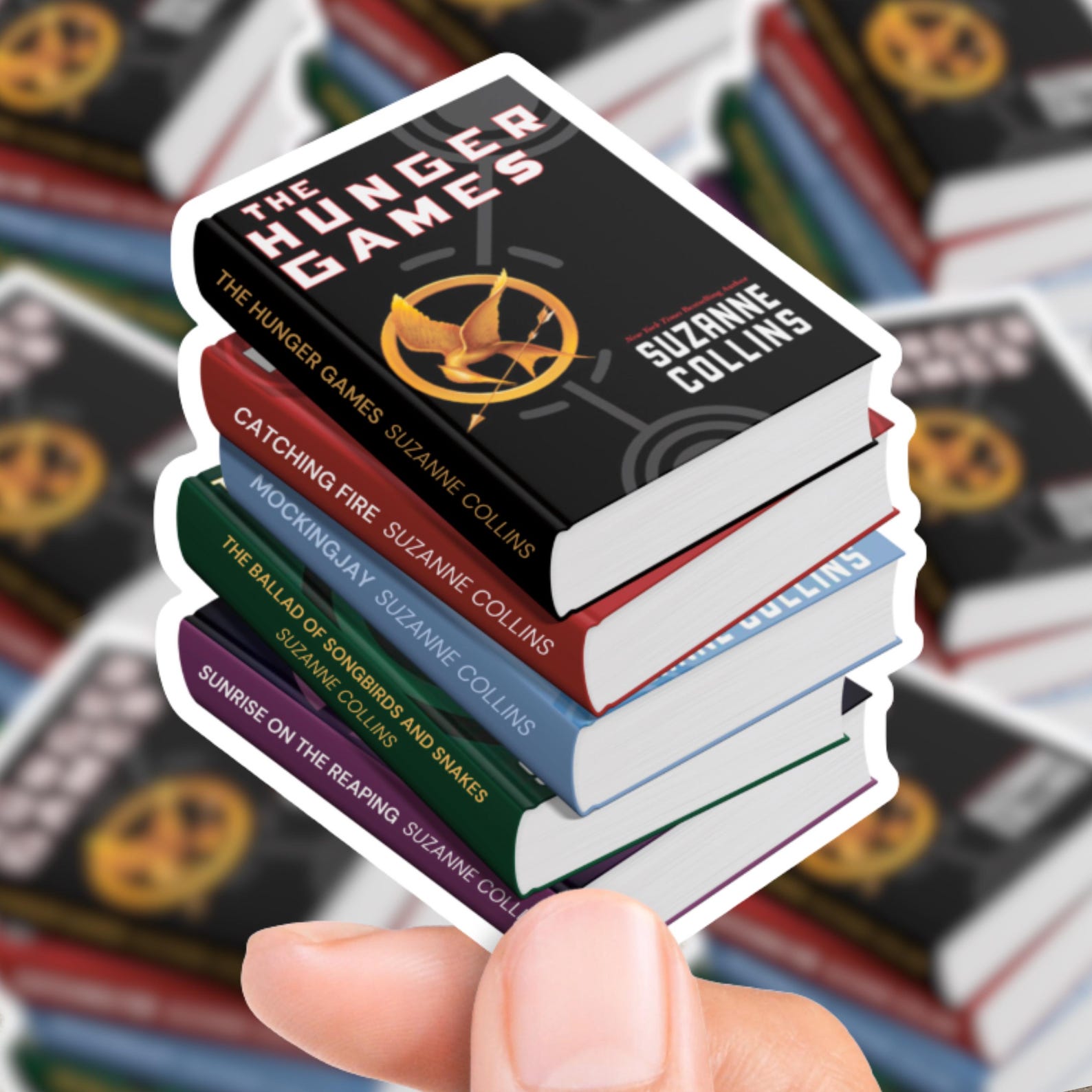 The Hunger Games Book Stack Sticker | Gift Laptop Decal Water Bottle ...