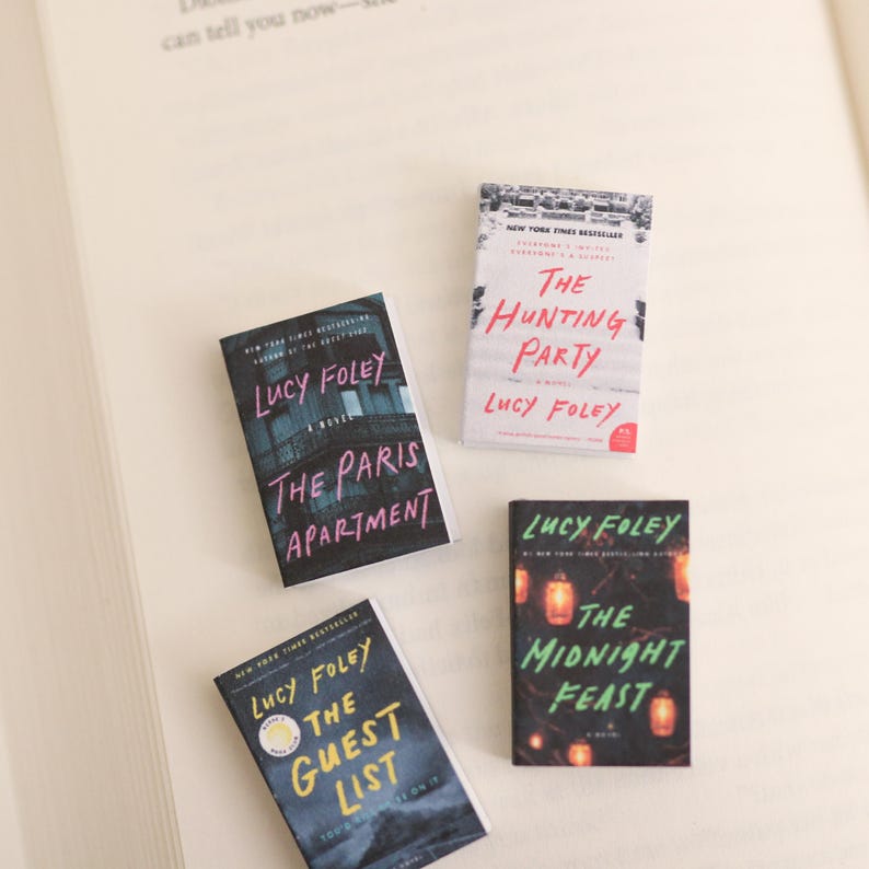 Handmade MINI Lucy Foley Books (set of 4 Mini Books) the Guest List ...