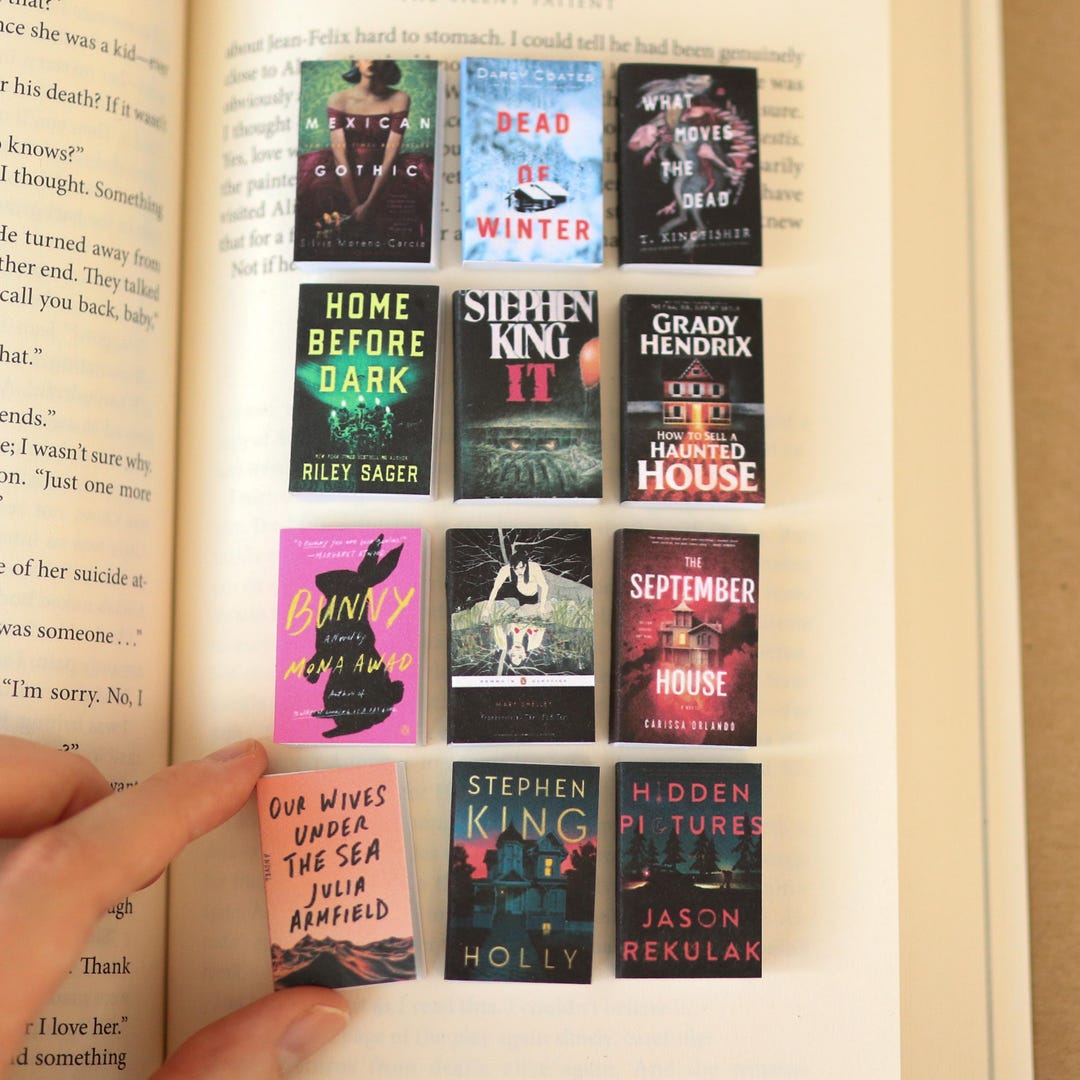Handmade MINI Popular Horror Books (set of 12 Mini Books) Horror Books ...