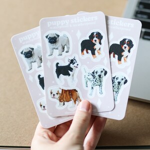 Mini Puppy Stickers | Waterproof, Gift Idea, Sticker Sheet ...