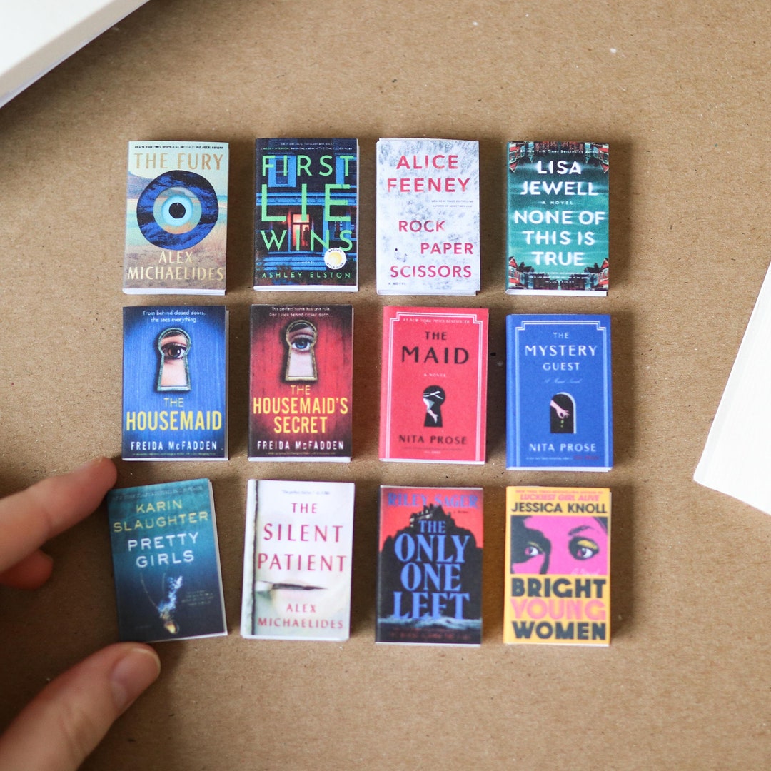 Handmade MINI Popular Thriller / Mystery Books (set of 12 Mini Books ...