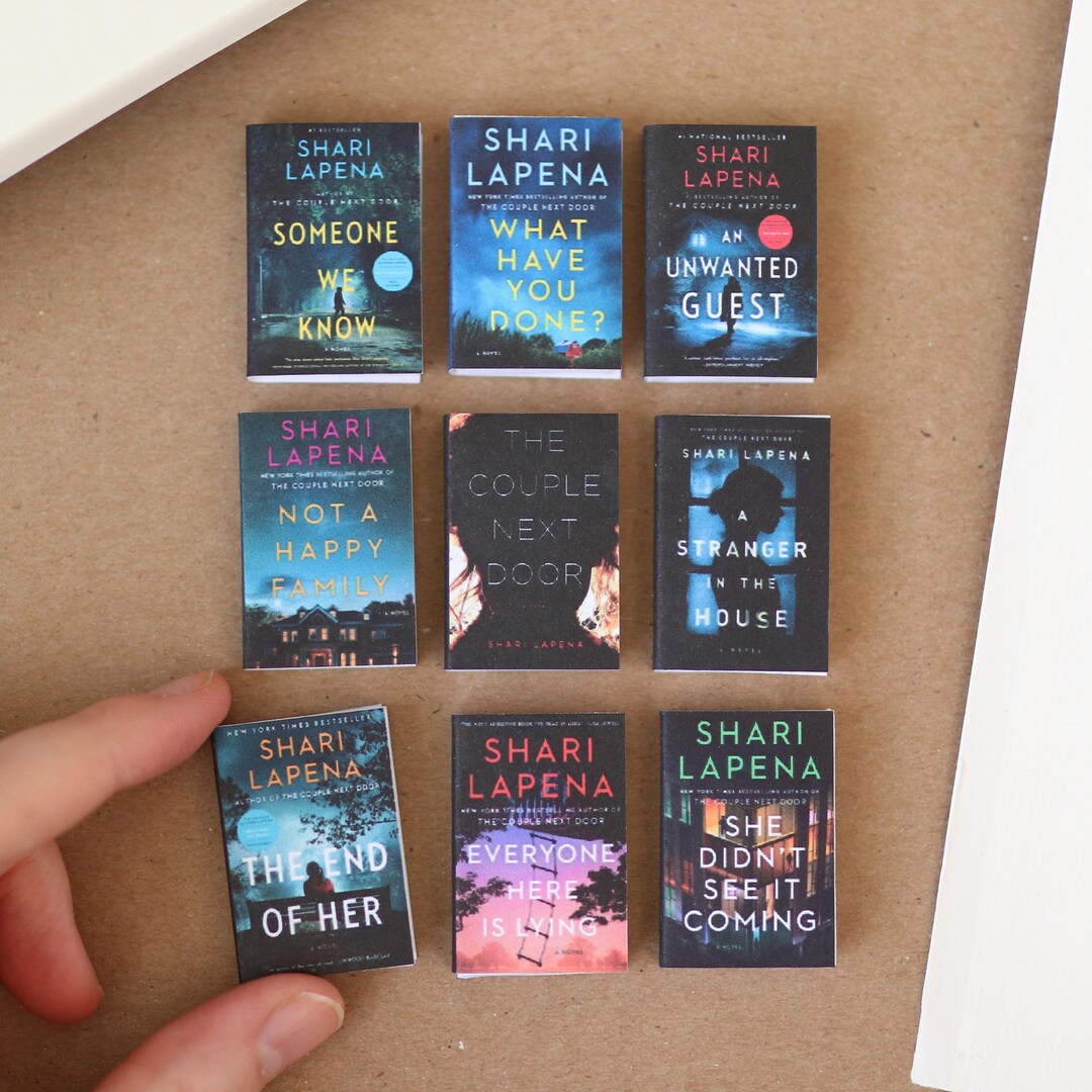 Handmade MINI Shari Lapena Books (set of 9 Mini Books) Thriller Books ...