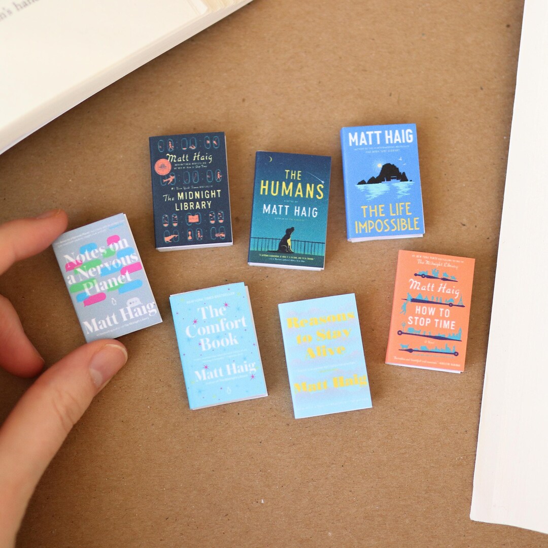 Handmade MINI Matt Haig Books (set of 7 Mini Books) Miniature Tiny ...