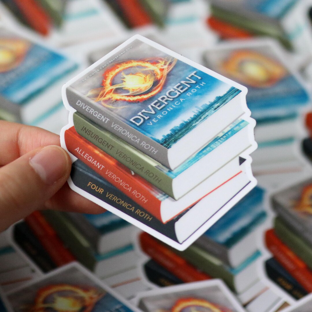 Divergent Book Stack Sticker | Gift Laptop Decal Planner Water Bottle Waterproof Stickers Books ...