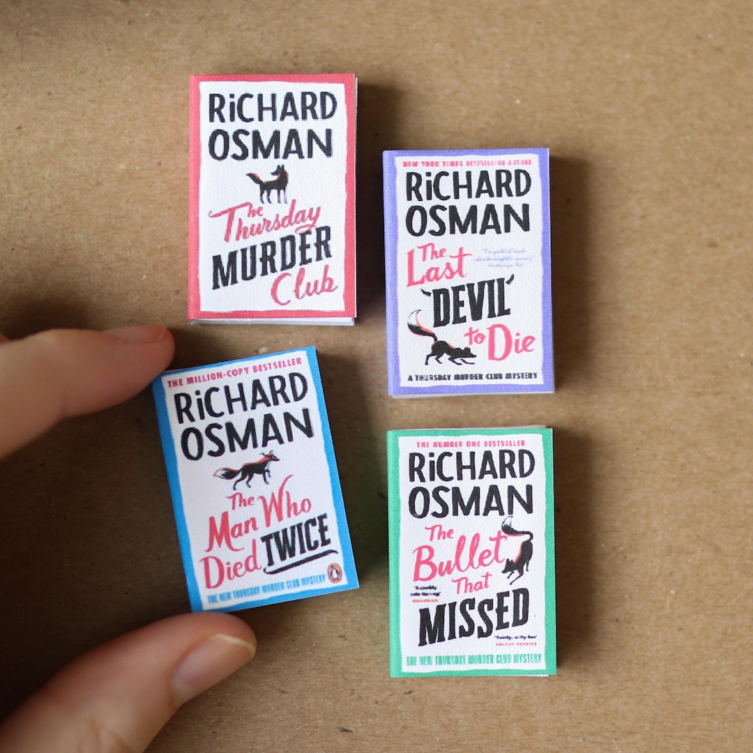 Handmade MINI Richard Osman Books (set of 4 Mini Books) | TBR Thriller ...