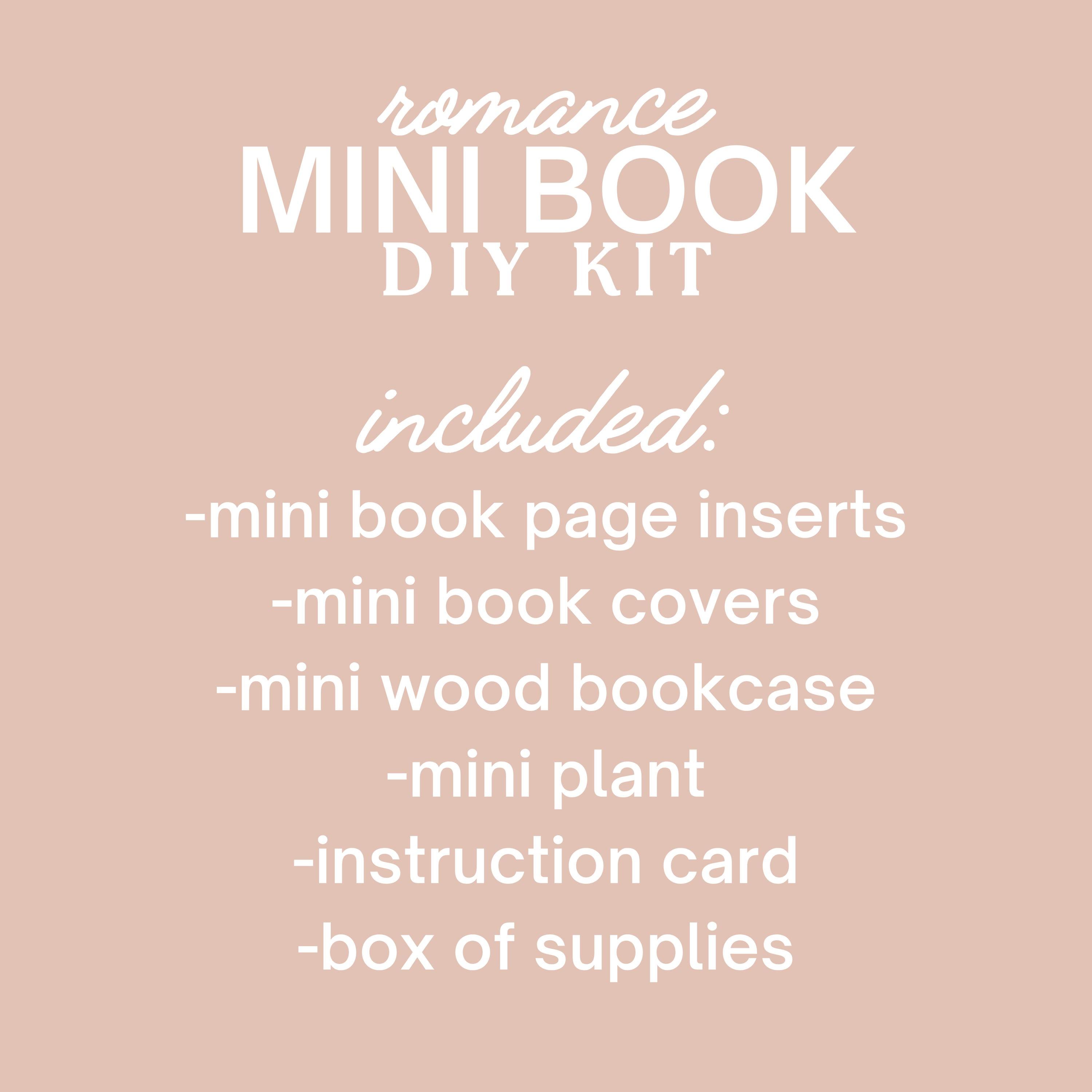 ROMANCE Mini Book KIT | Reader Reading Books Do It Yourself Book Lover ...