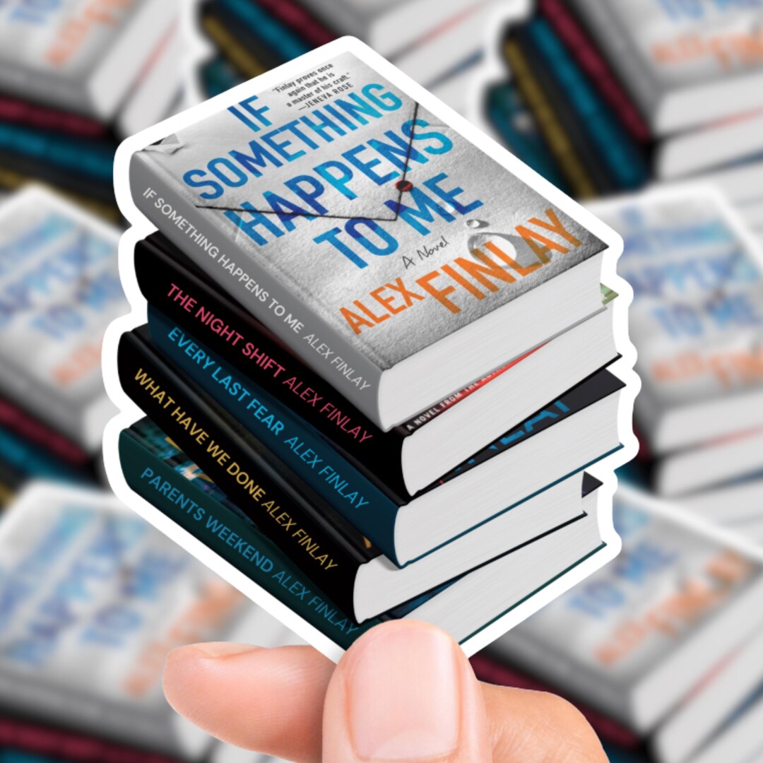 Alex Finlay Book Stack Sticker | Gift Laptop Decal Waterproof Stickers ...