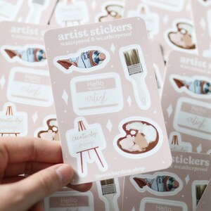 Mini Artist Stickers | Waterproof, Gift Idea, Sticker Sheet ...