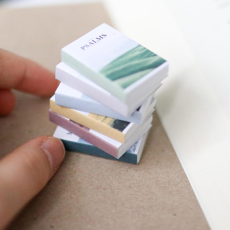 Handmade MINI Christian Books (set of 6 Mini Books) Miniature Tiny Book ...