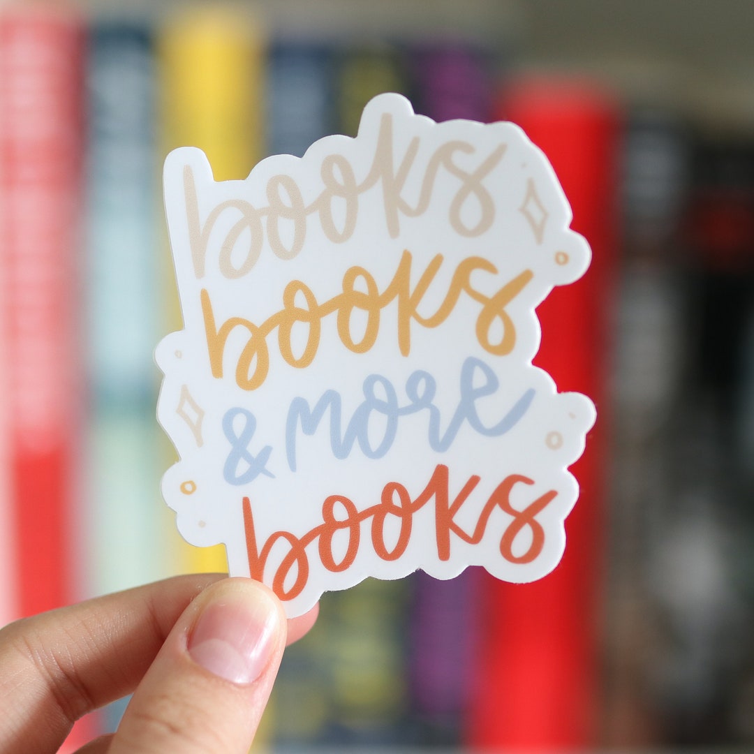 Books Waterproof Sticker | Gift Clear Laptop Decal Planner Water Bottle ...