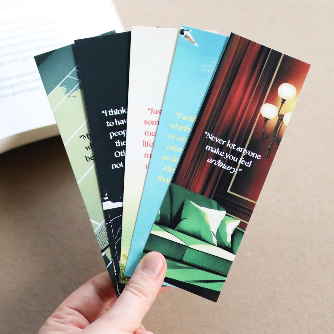 Taylor Jenkins Reid Inspired Bookmarks | (set of 5) Reading Tracker ...