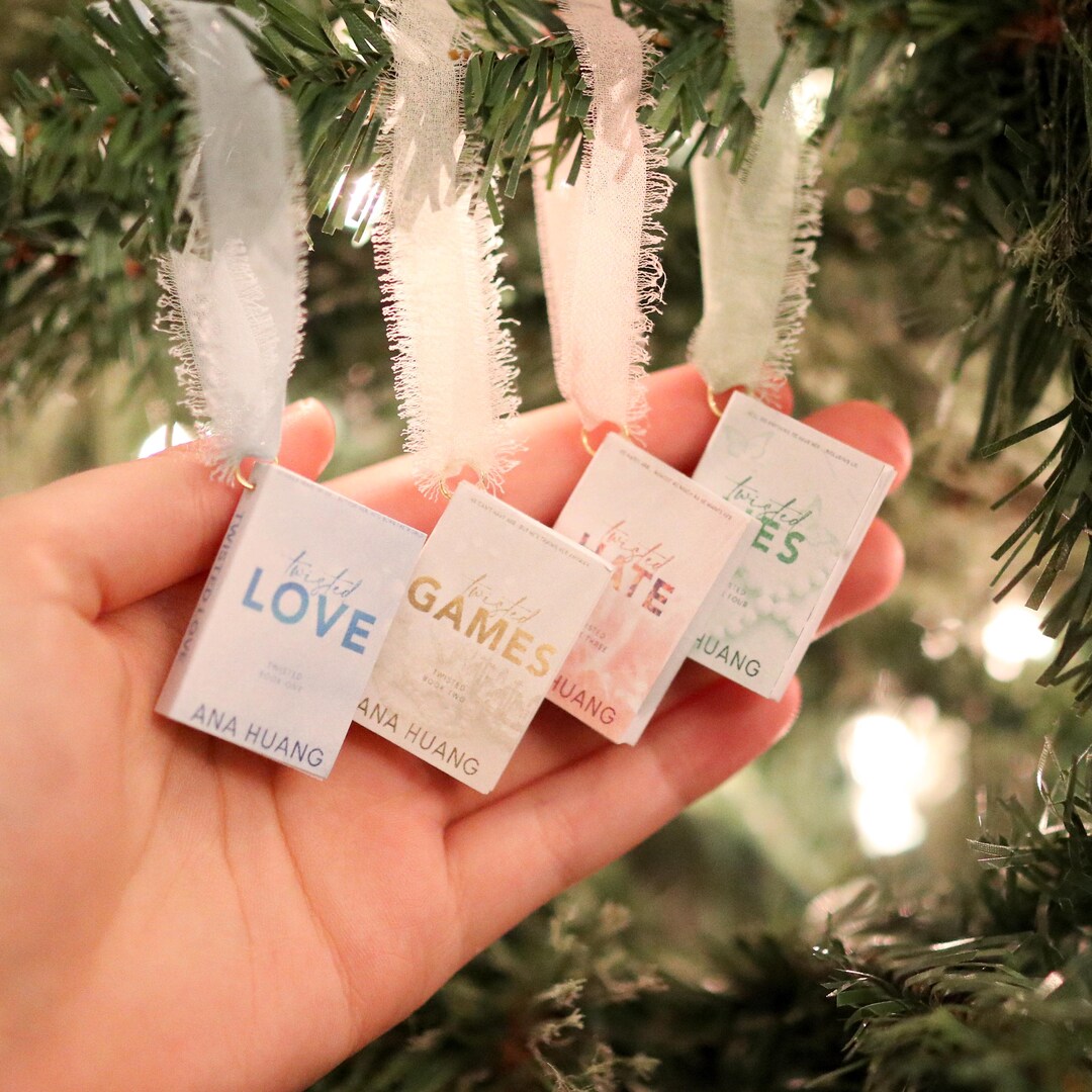 Twisted Love Mini Book Ornaments | Handmade Christmas (set of 4) Gift ...