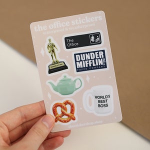 Mini Office Stickers | Waterproof, Aesthetic Small Stickers Dwight, Pam ...