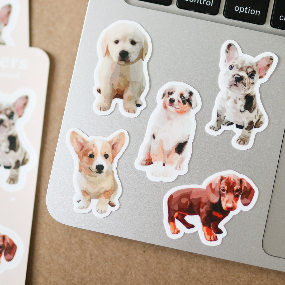 Mini Puppy Stickers | Waterproof, Gift Idea, Sticker Sheet ...