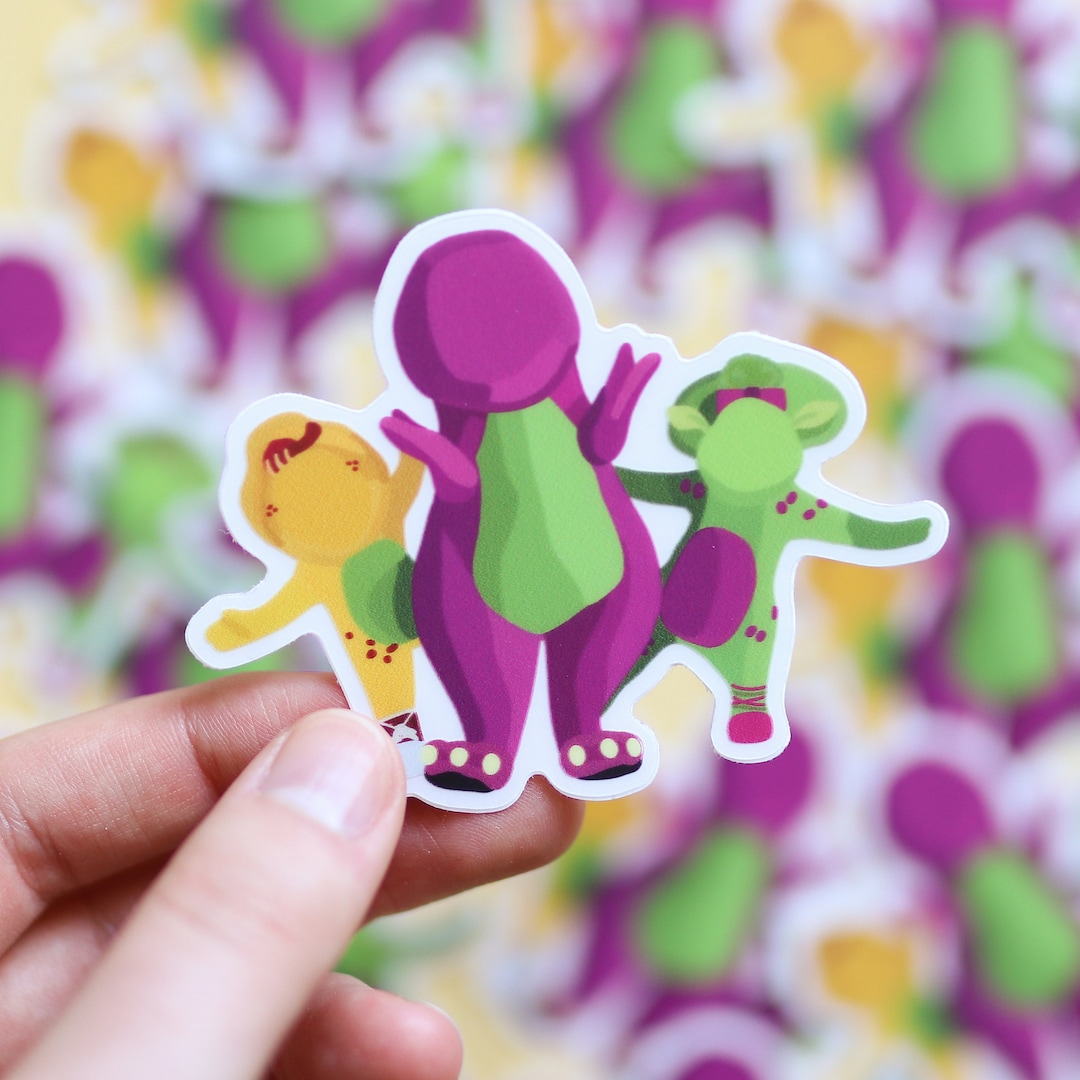 Barney Transparent Sticker gift Idea Clear Laptop Decal Planner Water ...