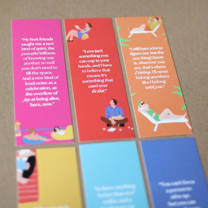 Emily Henry Inspired Bookmarks | Reading Tracker Tiny Book Journal ...