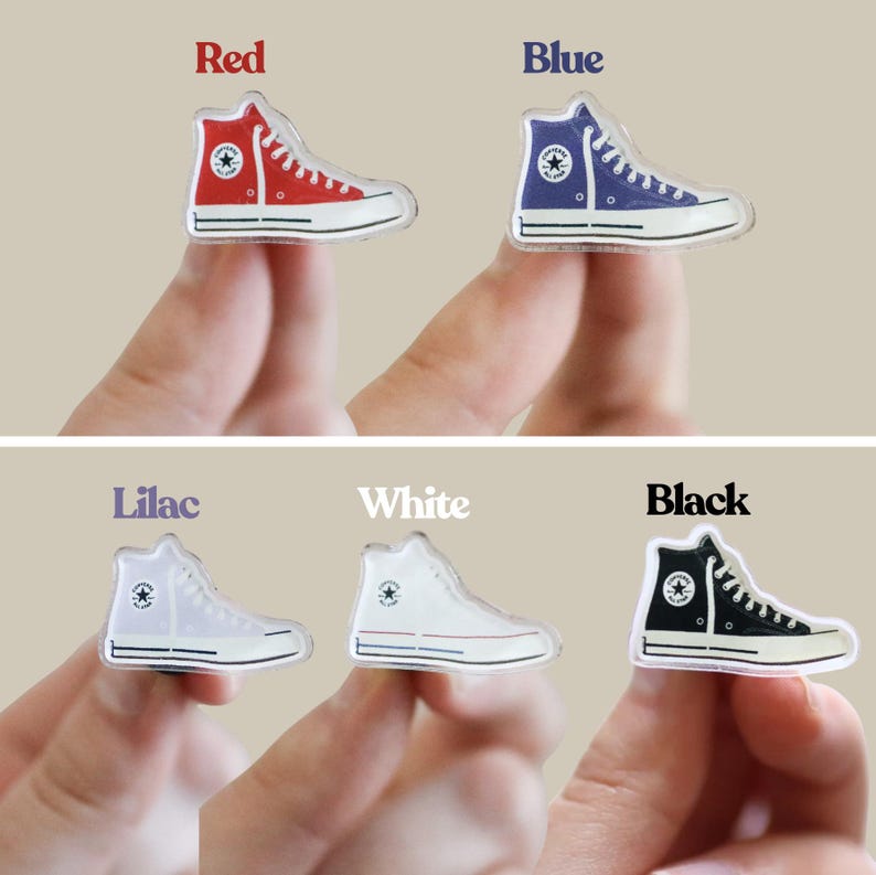 Hightop Shoe Acrylic Pin | Shoe Gift Idea, Black Hightops, Shoes, Cute ...