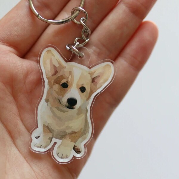 Corgi Keychain - Etsy
