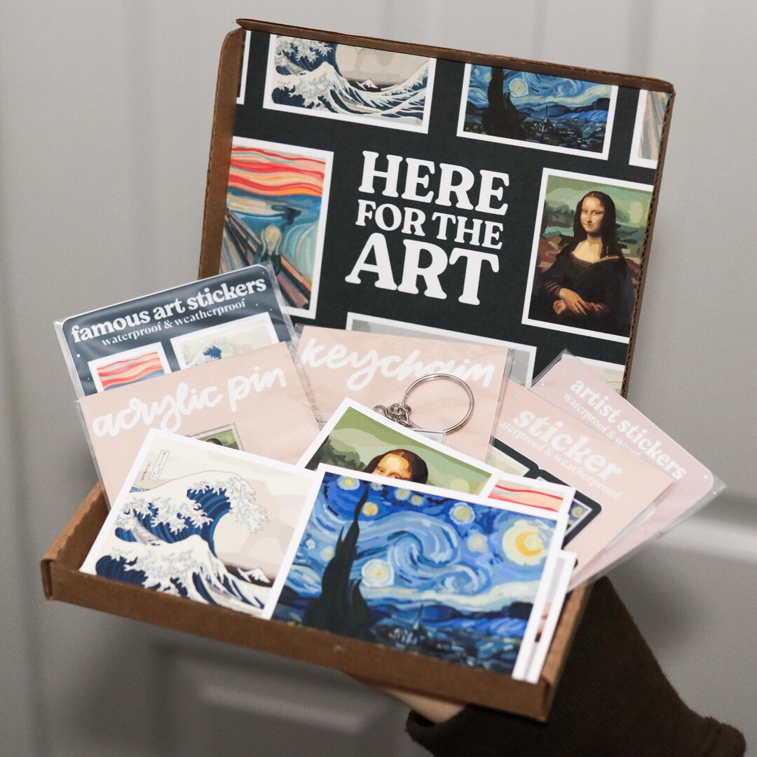Famous Art Gift Box | Waterproof, Gift Van Gogh, Mona Lisa, Starry ...