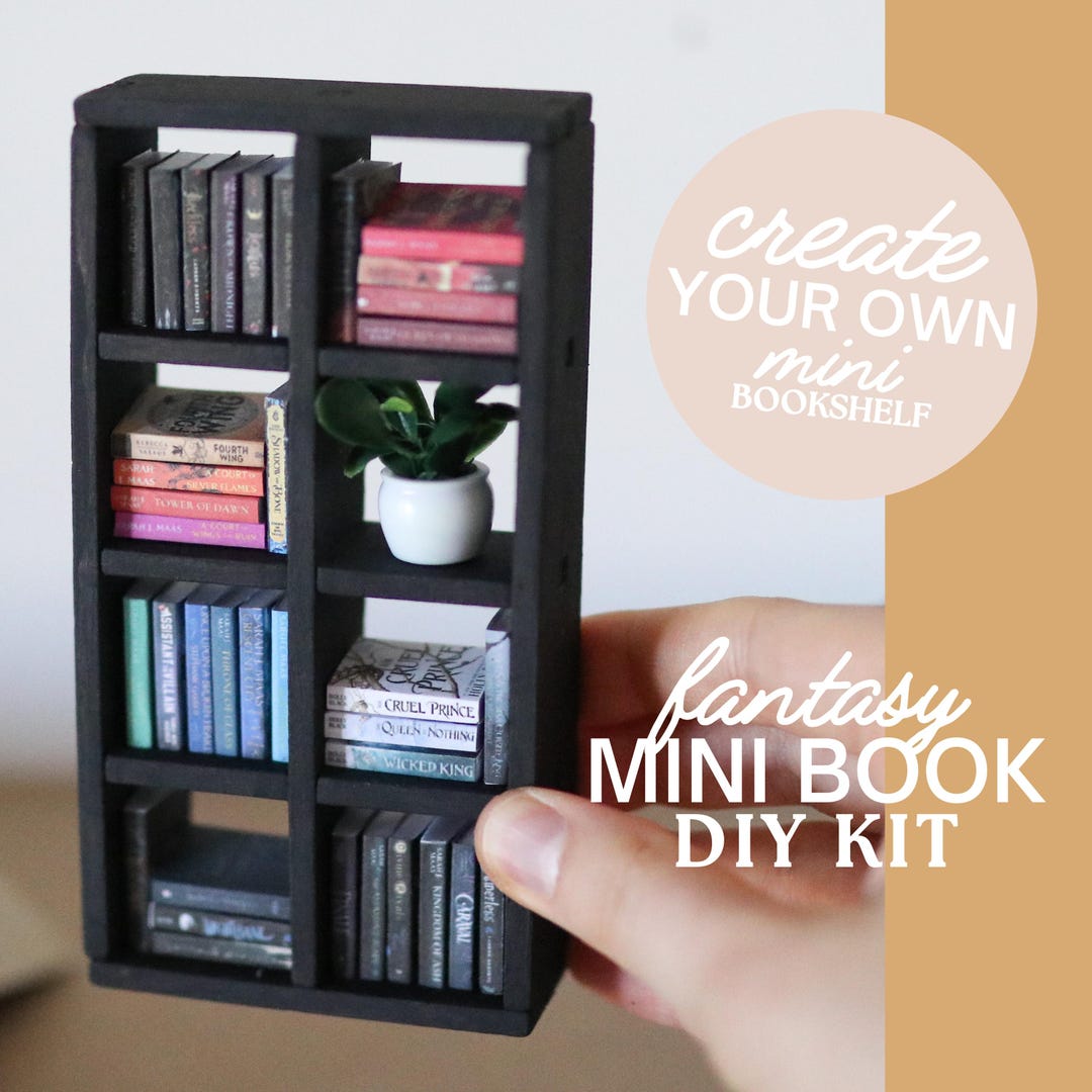 FANTASY Mini Book DIY KIT (mini Bookshelf Included) | Reader Reading ...