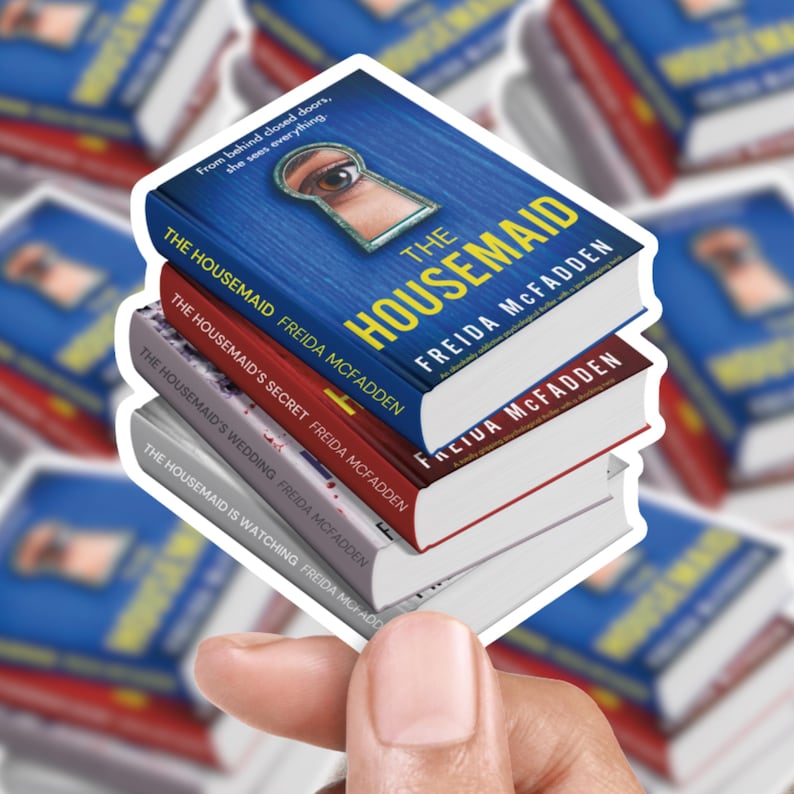 The Housemaid Series Book Stack Sticker | Gift Laptop Decal Planner ...