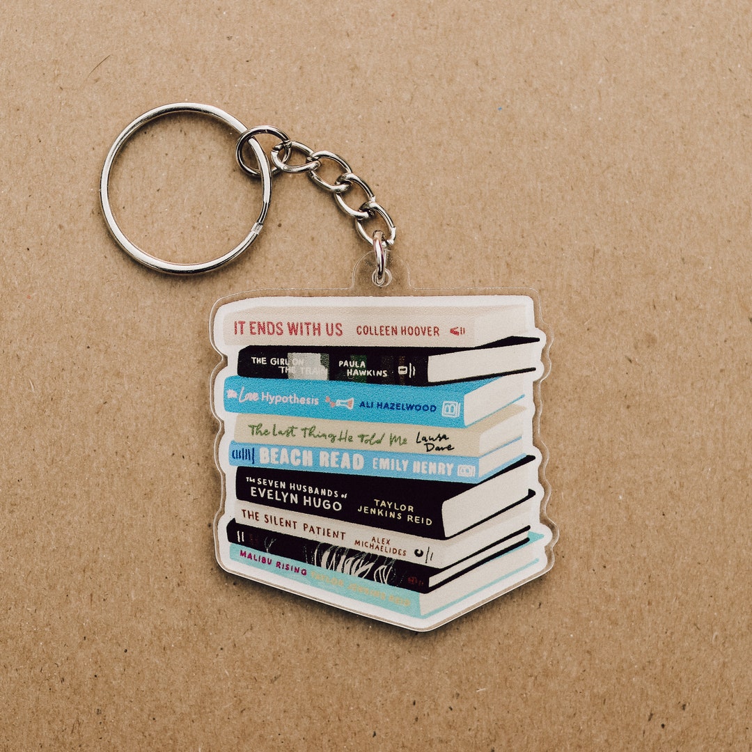Book-stack Acrylic Keychain Accessories, Cute Book Lover Gift, Gift ...
