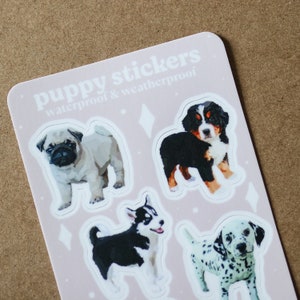 Mini Puppy Stickers | Waterproof, Gift Idea, Sticker Sheet ...
