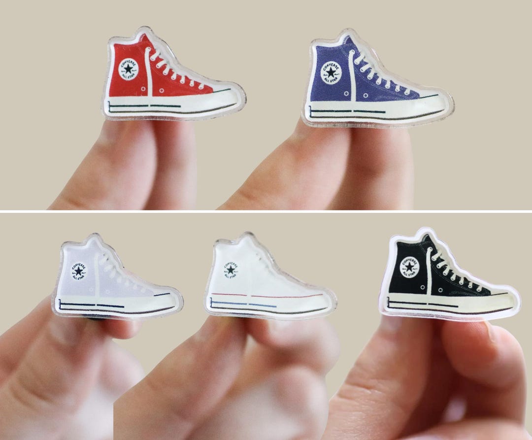 Hightop Shoe Acrylic Pin | Shoe Gift Idea, Black Hightops, Shoes, Cute ...