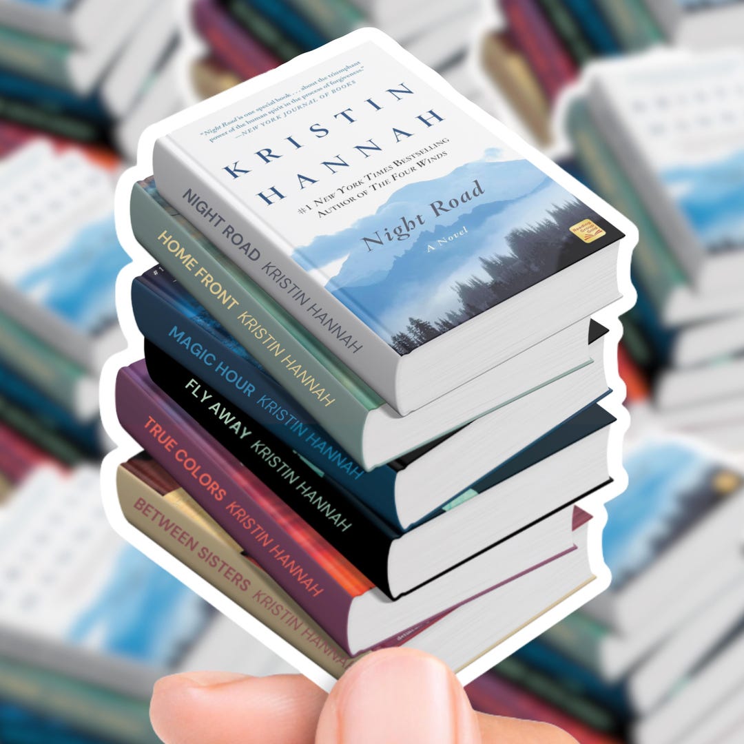 Kristin Hannah Book Stack Sticker | Gift Laptop Decal Planner ...