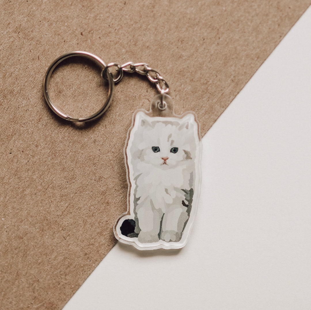Kitten Acrylic Keychain | Accessories, Cute Kitten Gift, Gift Idea ...