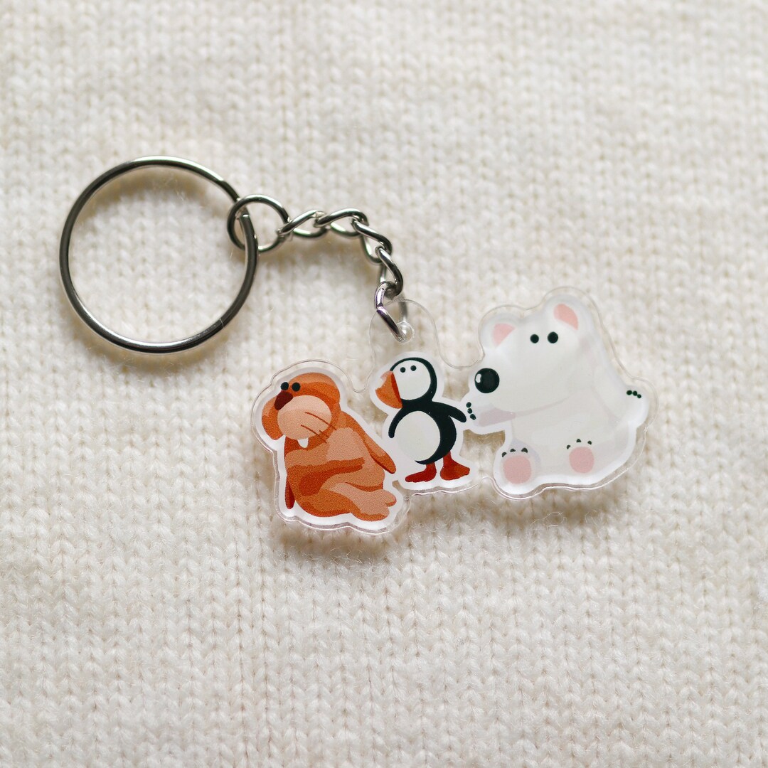 Animal Characters Acrylic Keychain Accessories, Gift Idea, Keychain ...