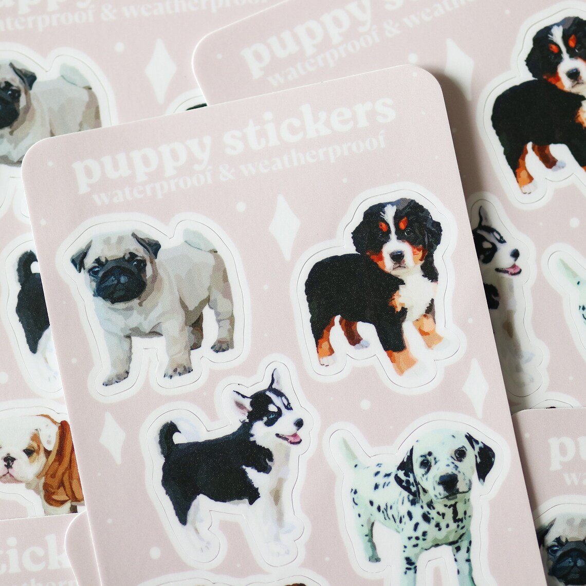 Mini Puppy Stickers | Waterproof, Gift Idea, Sticker Sheet ...