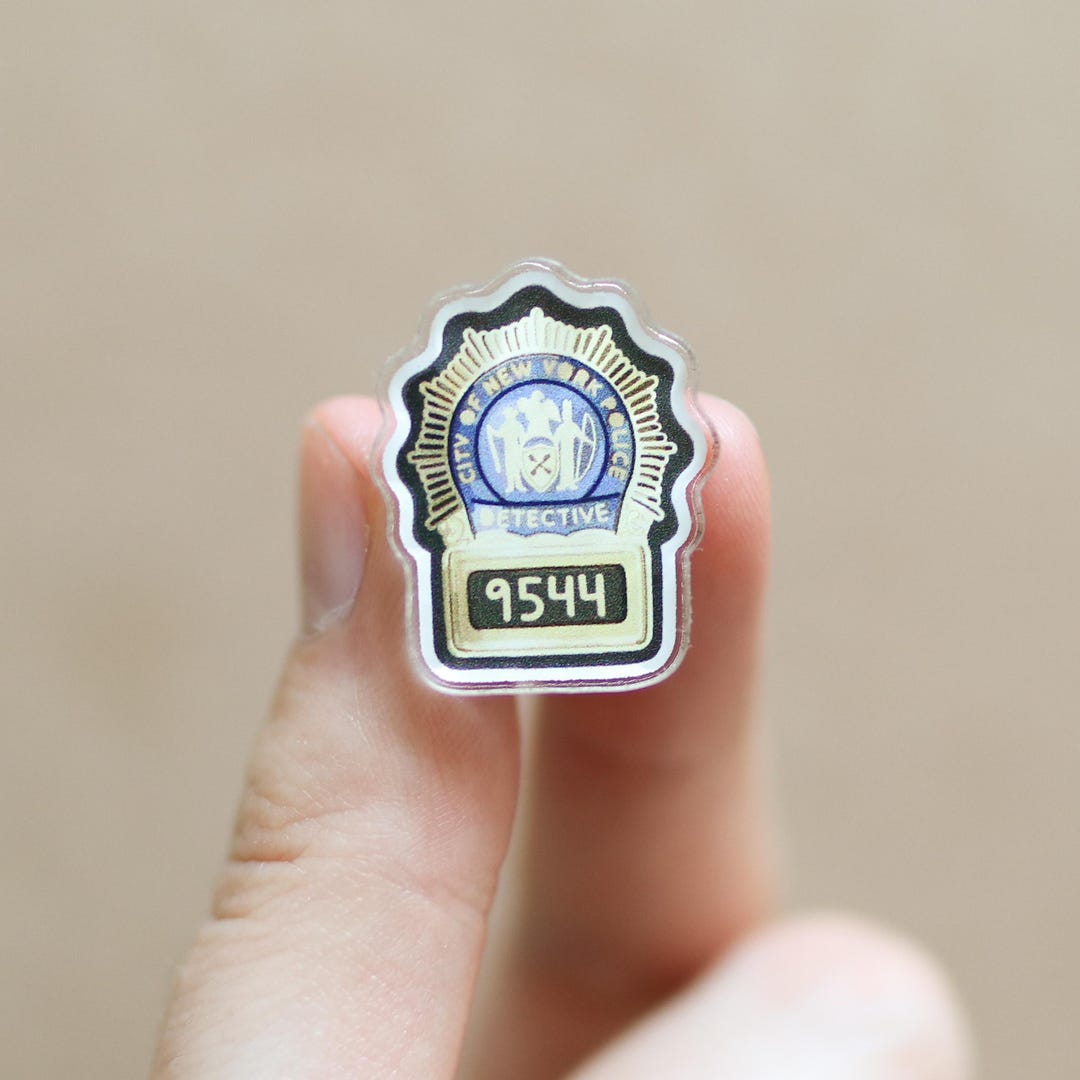 Detective Badge Acrylic Pin | Tv Show Gift Idea, New York, Badge, Cute ...