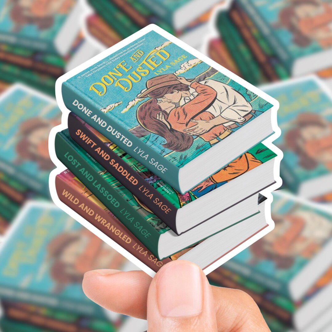 Rebel Blue Ranch Book Stack Sticker | Gift Laptop Waterbottle ...