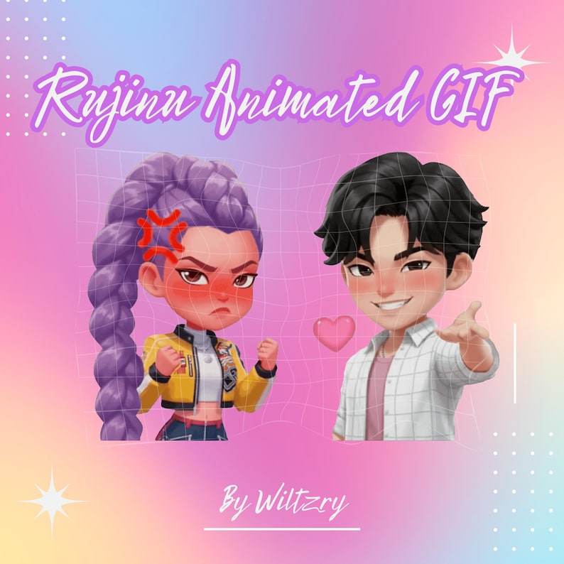 Animated Kpop Demon Hunters | Rumi & Jinu Rujinu | GIF Transparent ...