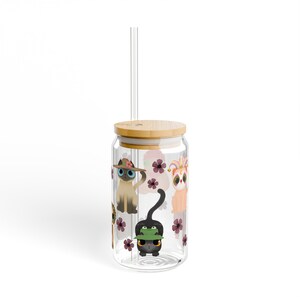 Cats in Hats Sipper Cup: Quirky Cat Lover Gift Fun Animated Cat ...
