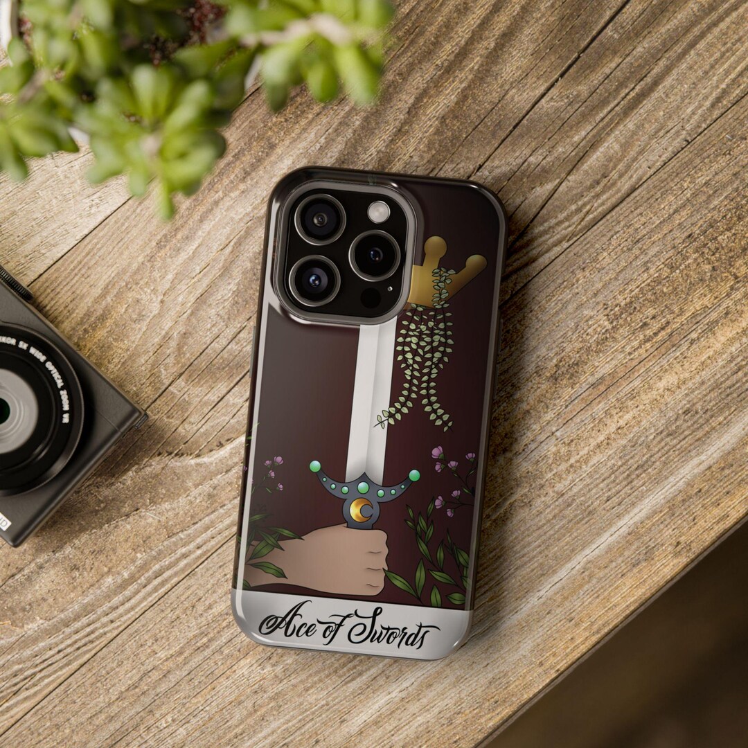 Ace of Swords Tarot Card iPhone Case: Mystical & Witchy Phone Cover ...