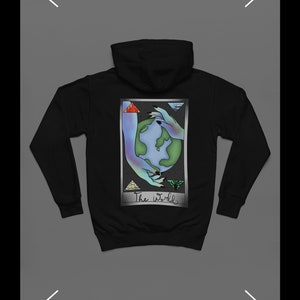 World Tarot Card Hoodie: Global Harmony Symbol Sweatshirt, Tarot ...