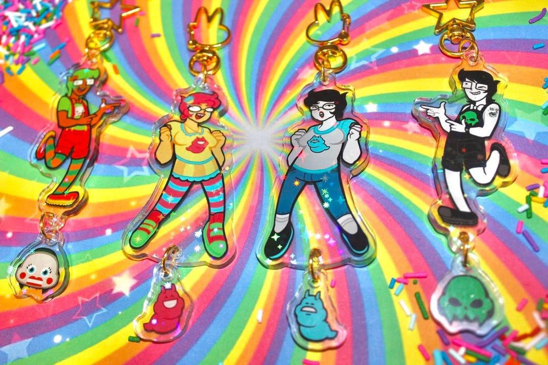 TRICKSTER KEYCHAINS - Jake and Jane - Etsy UK