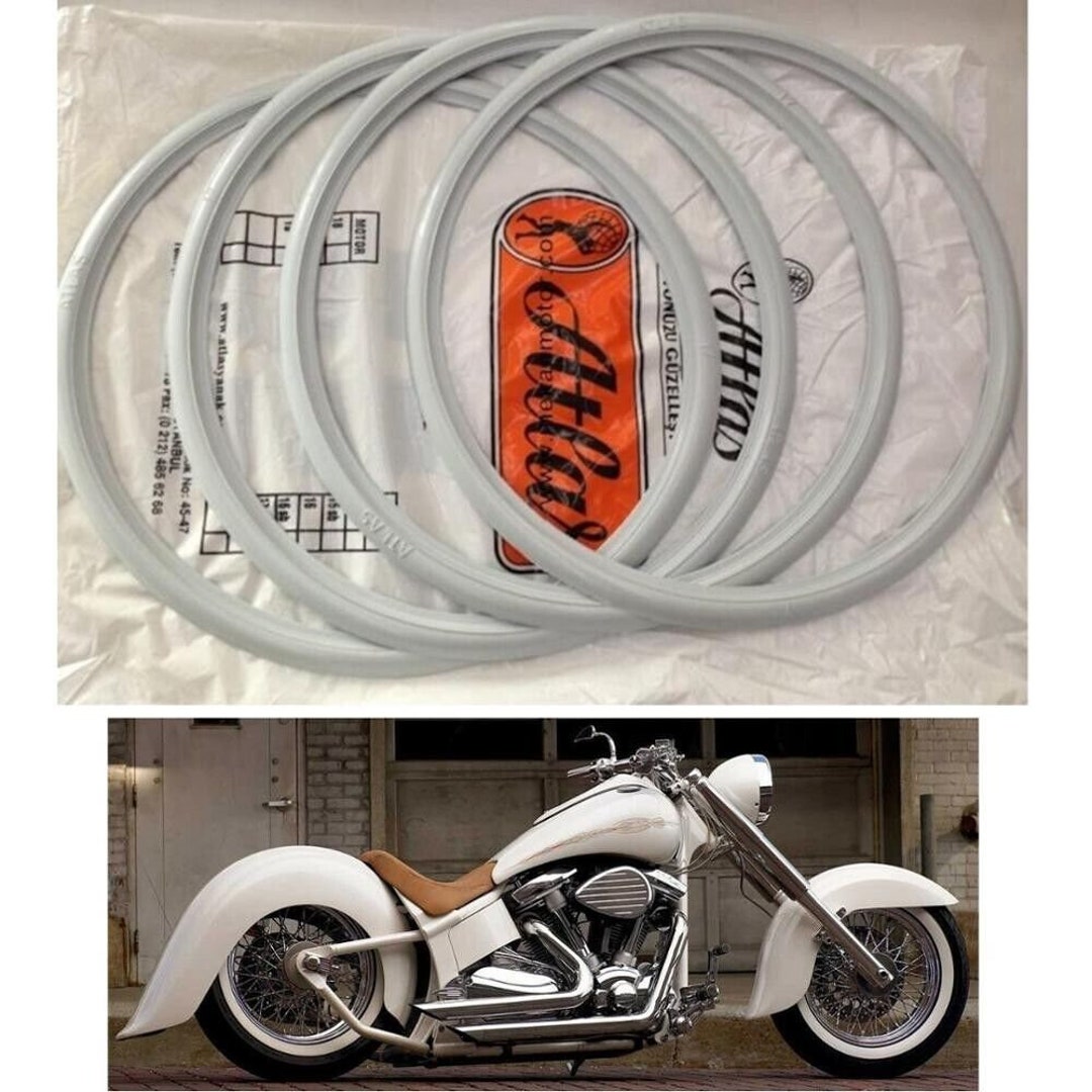 21'' Atlas White Motorcycle Tire Sidewall Set Rim - Etsy
