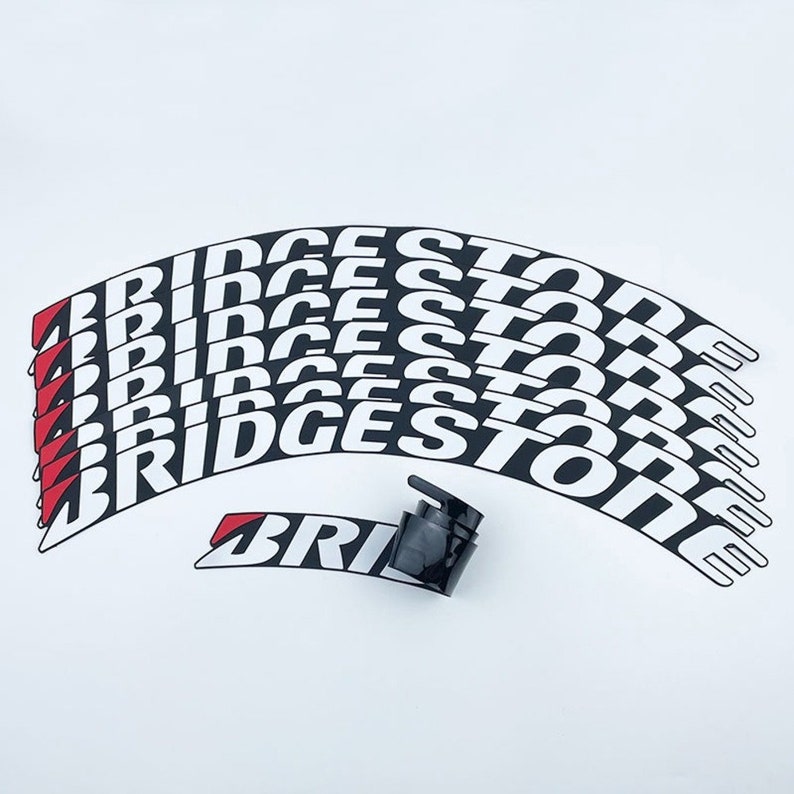8 Pcs for Bridgestone Tire Lettering 8 Pcs Red Stripe Tire Lettering ...