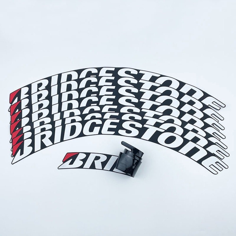 8 Pcs for Bridgestone Tire Lettering 8 Pcs Red Stripe Tire Lettering ...