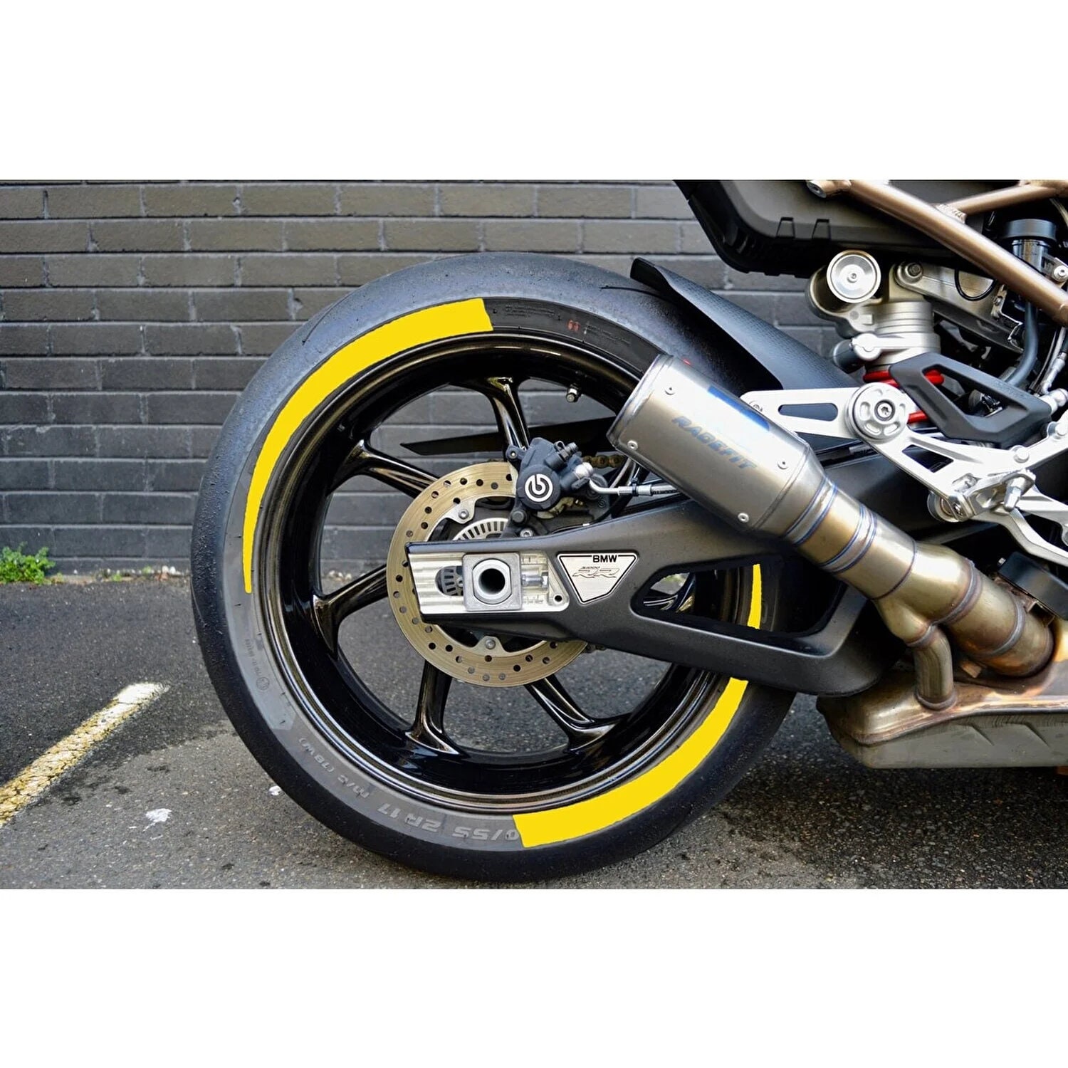 4-8pcs Motorcycle Tire Sidewall Flat Strip Tire Lettering Sticker Tire ...